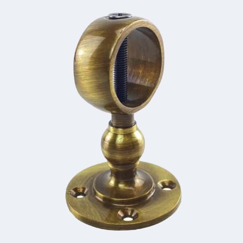 24mm Antique Brass Low Profile Handrail Brackets | Stair Ropes UK